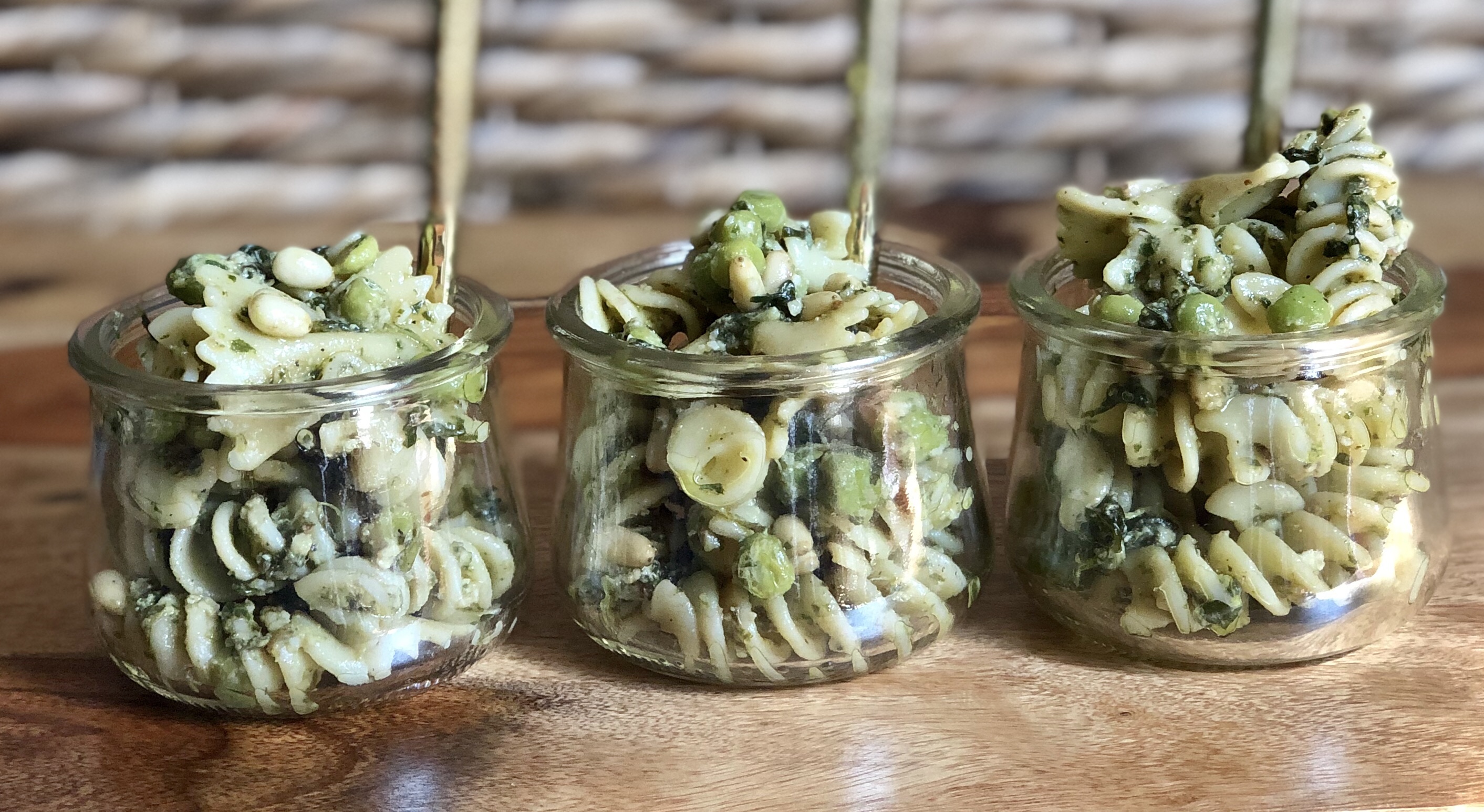Pine Nut & Pecan Pesto Pasta with Peas – Kelly's Kitchen Creation